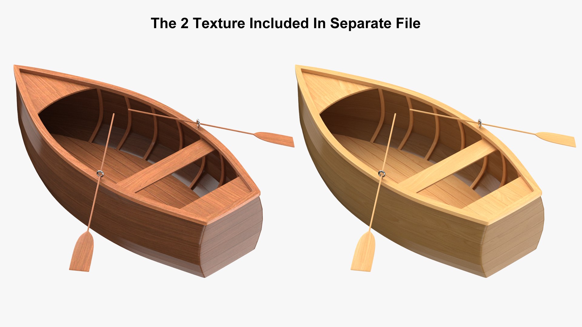 3D Wooden Rowboat 02 Model - TurboSquid 2274515