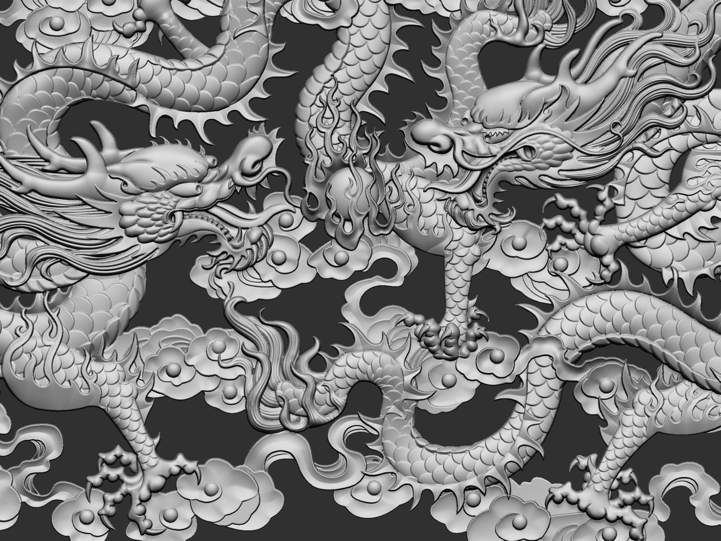 Two Dragons 3D model - TurboSquid 2179878