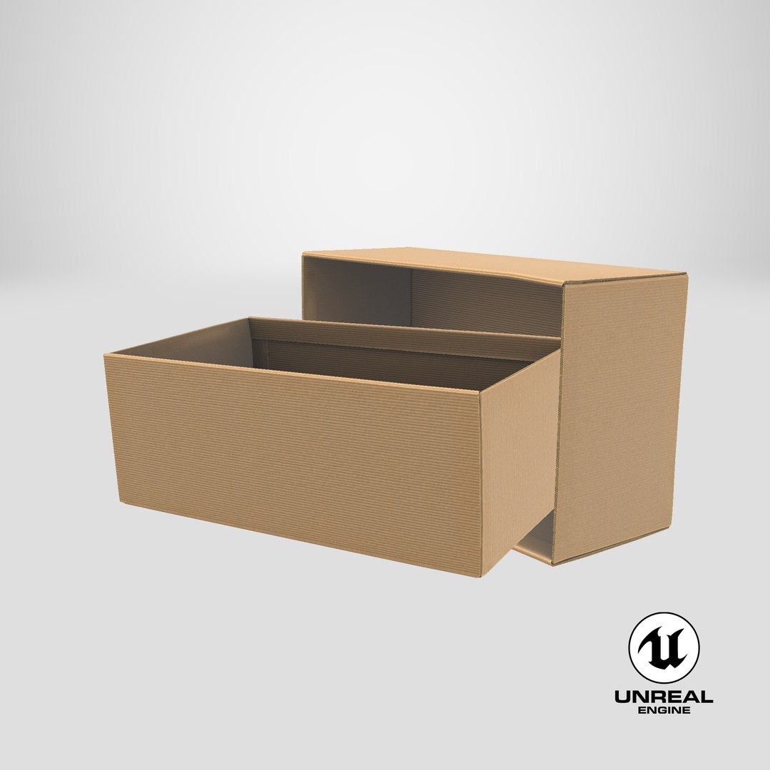 3D cardboard box - TurboSquid 1614402