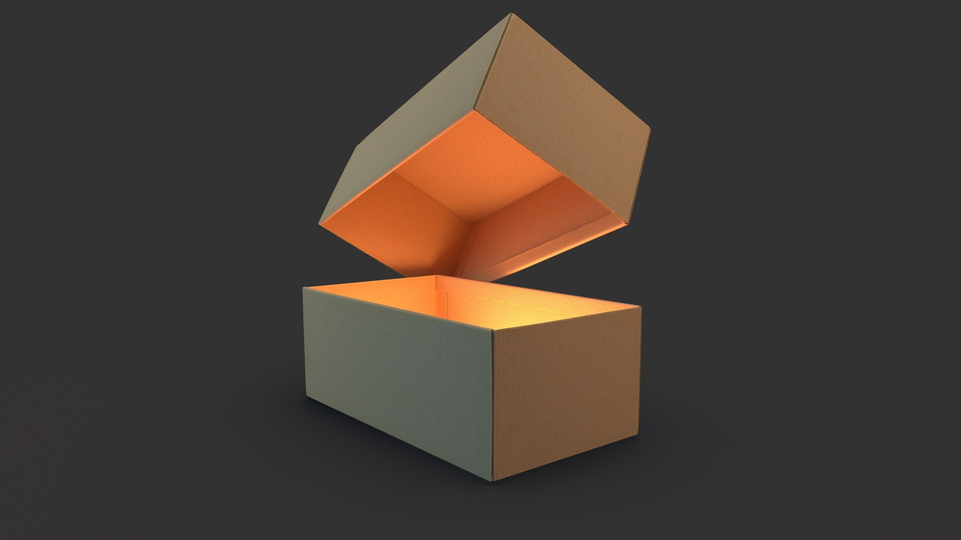 3D Cardboard Box - TurboSquid 1614402