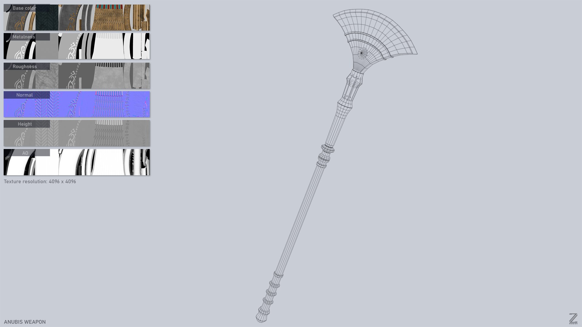 Anubis Weapon 3D Model - TurboSquid 2205352