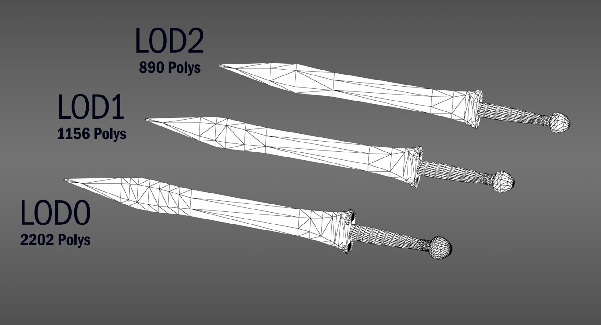 3D Gladius Sword - TurboSquid 1423662