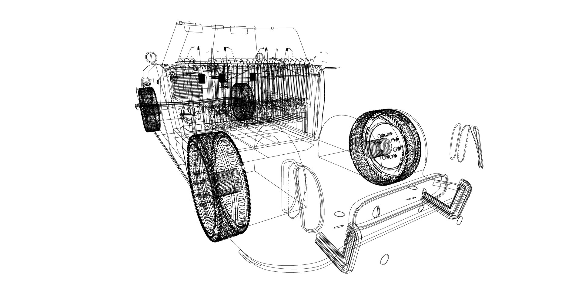 Convertible Classic Car 3D Model - TurboSquid 1491239