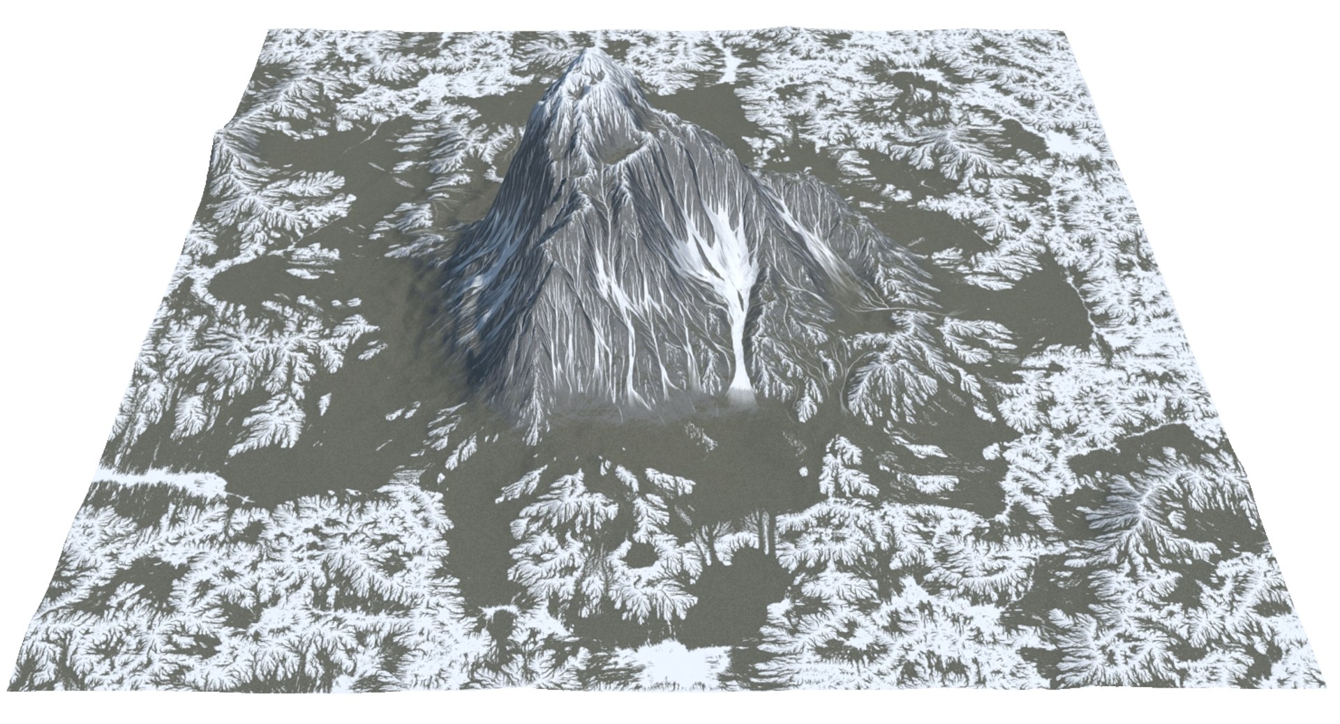 Snow Mountain 3d Max