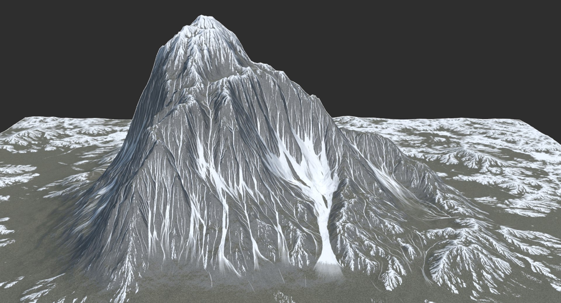 Snow Mountain 3d Max