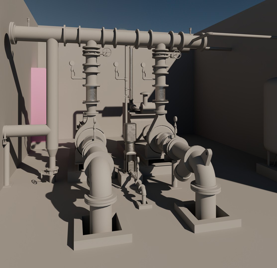 3D Protection Pump Room - TurboSquid 1554376