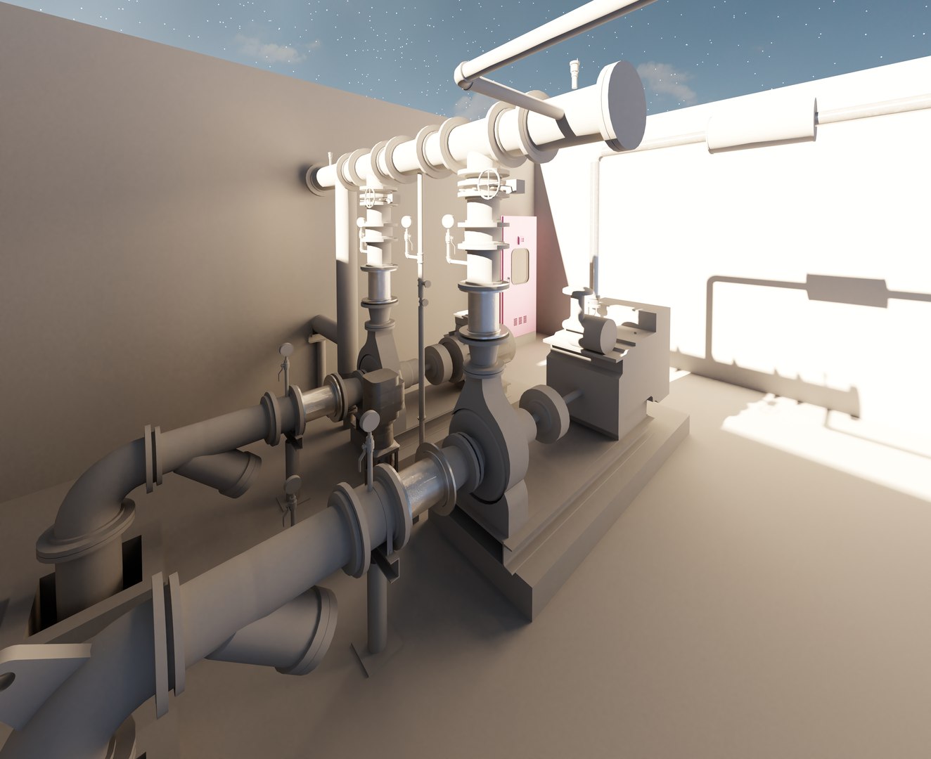 3D Protection Pump Room - TurboSquid 1554376
