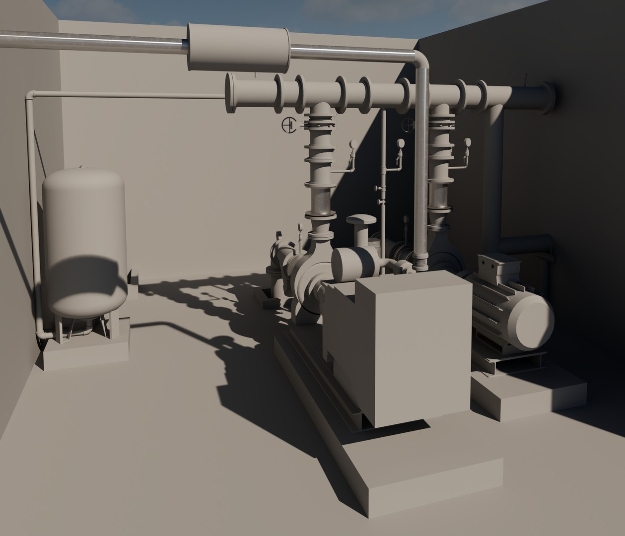 3D Protection Pump Room - TurboSquid 1554376