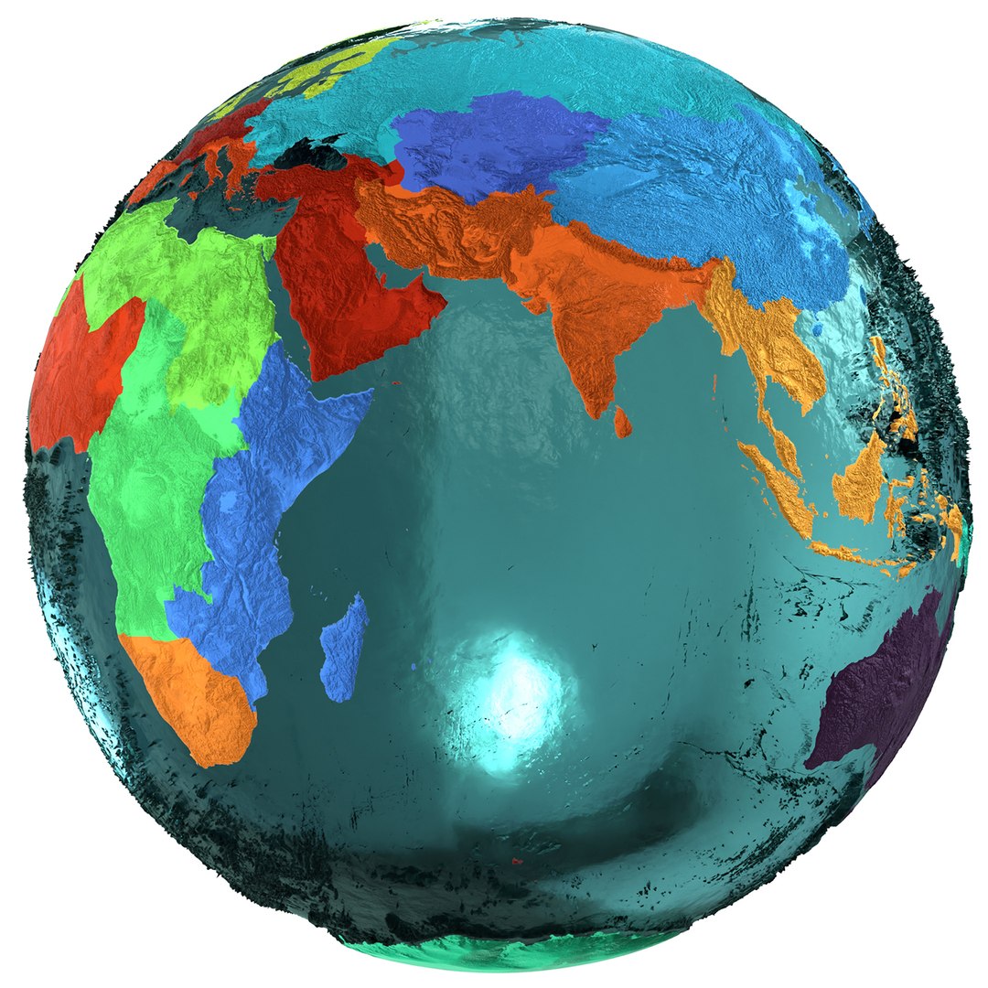 Earth Water 3D Globe Regions 3D Model - TurboSquid 2347566