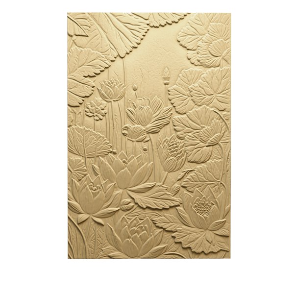 modelo 3d Conjunto de decoración de pared con panel de loto moderno ...