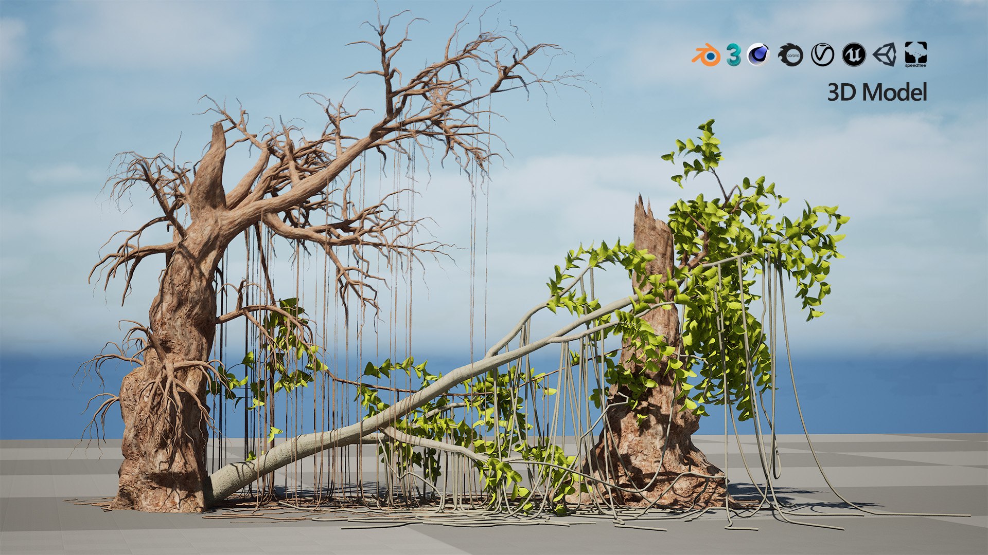 Jungle Tarzan Tree 3D - TurboSquid 2276141