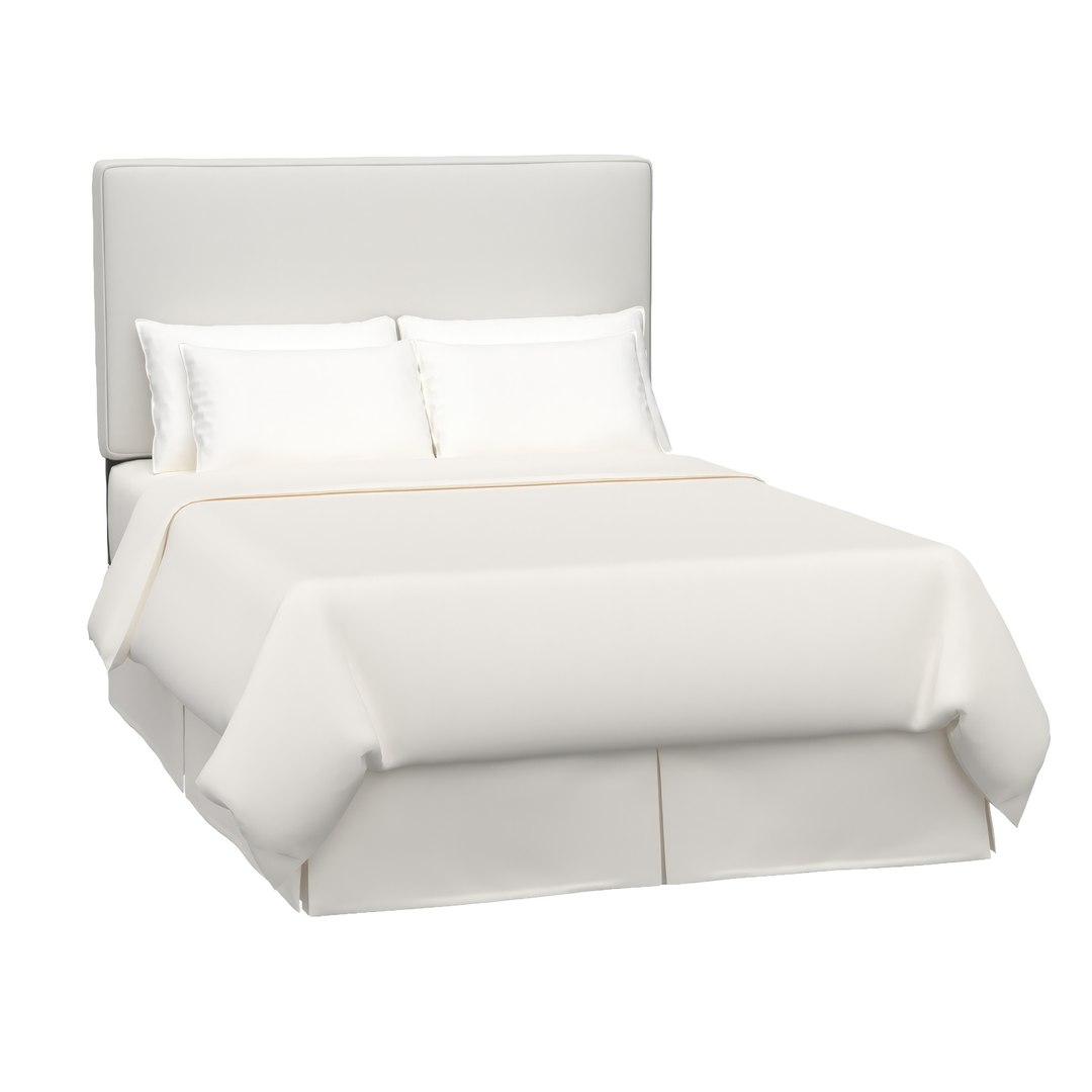 3D Model Linen Loran Upholstered Headboard - TurboSquid 2087982