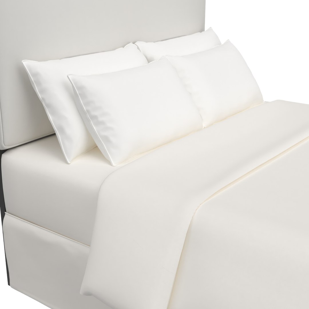 3D Model Linen Loran Upholstered Headboard - TurboSquid 2087982