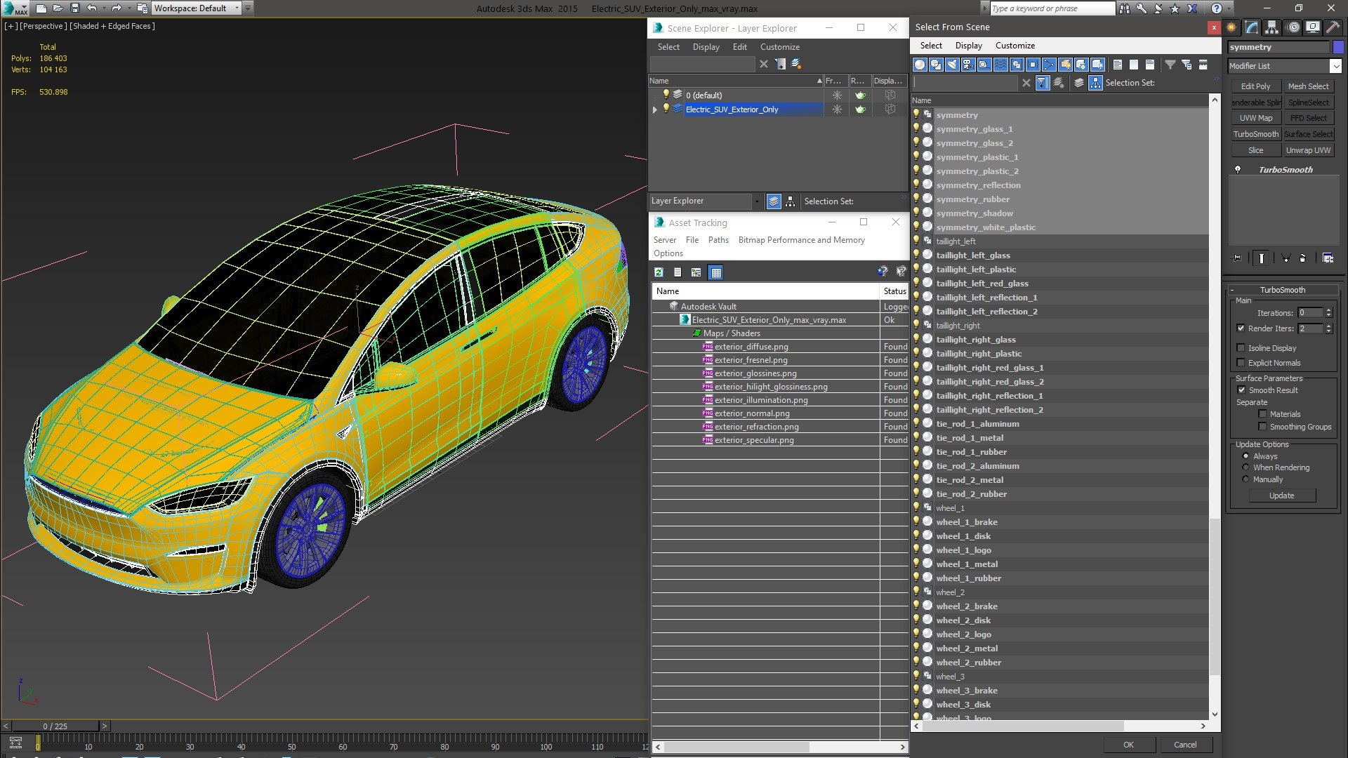 Electric SUV Exterior Only 3D model - TurboSquid 1750040