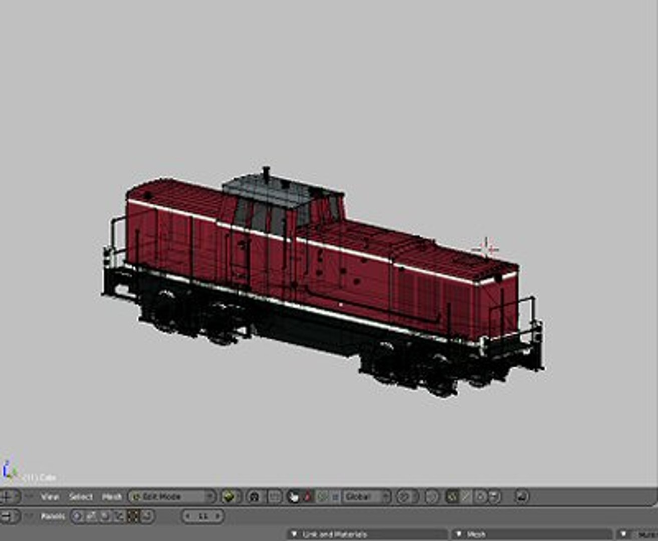 German V90 Diesel Locomotive 3d 3ds