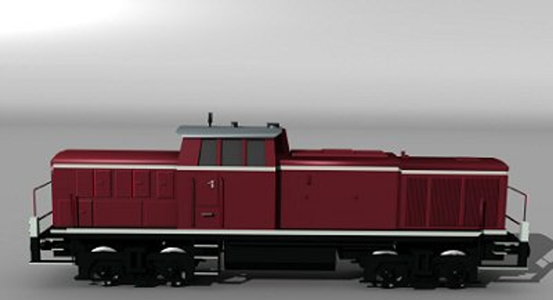 German V90 Diesel Locomotive 3d 3ds