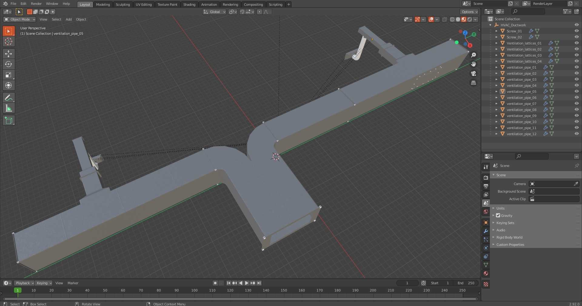 HVAC Ductwork 3D Model - TurboSquid 2262149