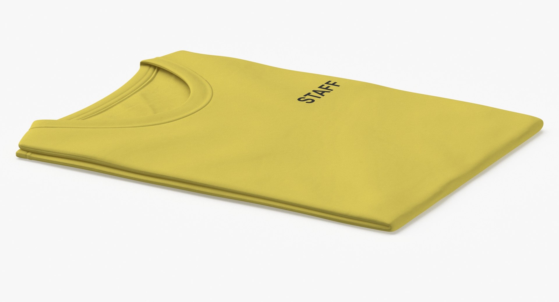 Female Crew Neck Folded Yellow Staff 02 3D - TurboSquid 1774898