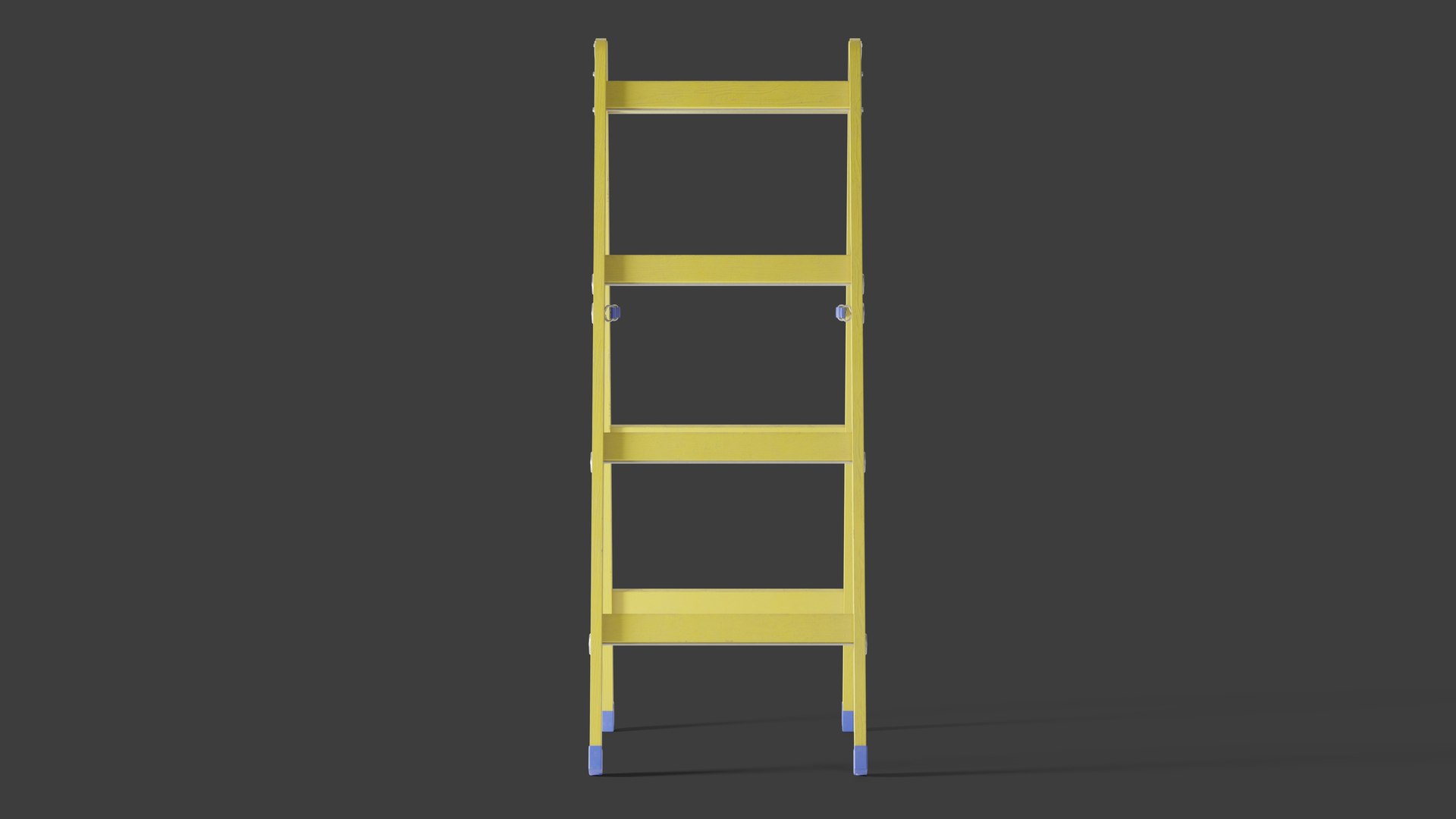 3D Yellow Wooden Ladder - TurboSquid 1941107