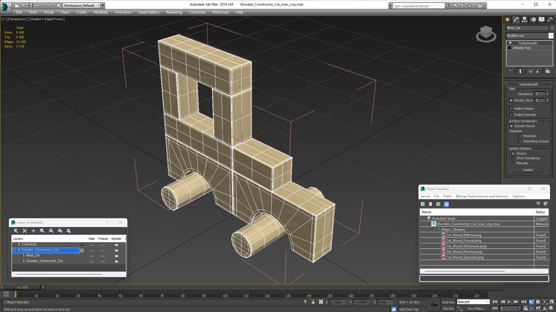 3D Wooden Constructor Car - TurboSquid 2243480
