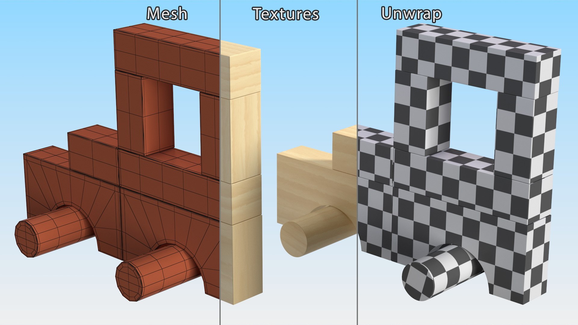 3D Wooden Constructor Car - TurboSquid 2243480