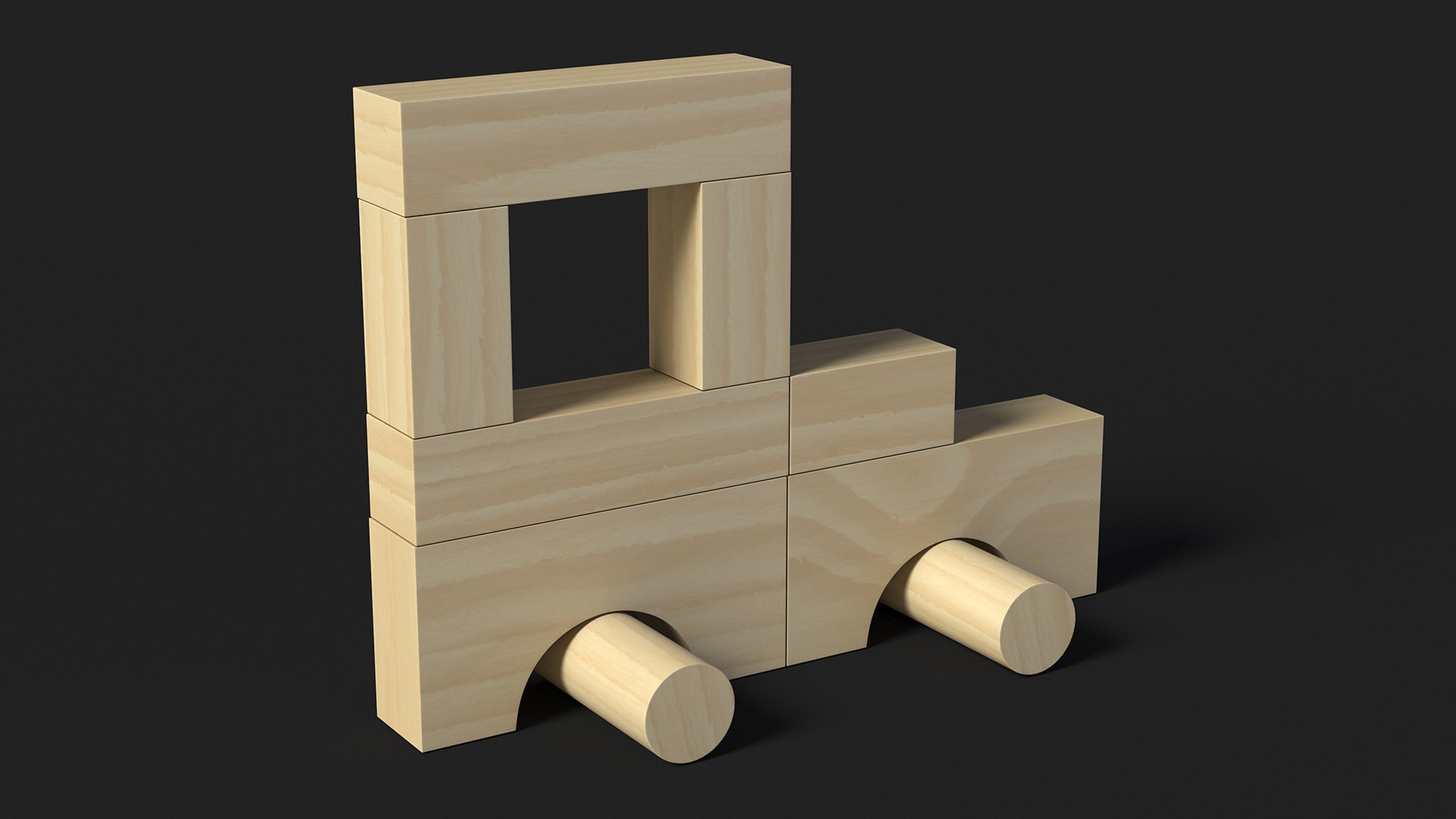 3D Wooden Constructor Car - TurboSquid 2243480