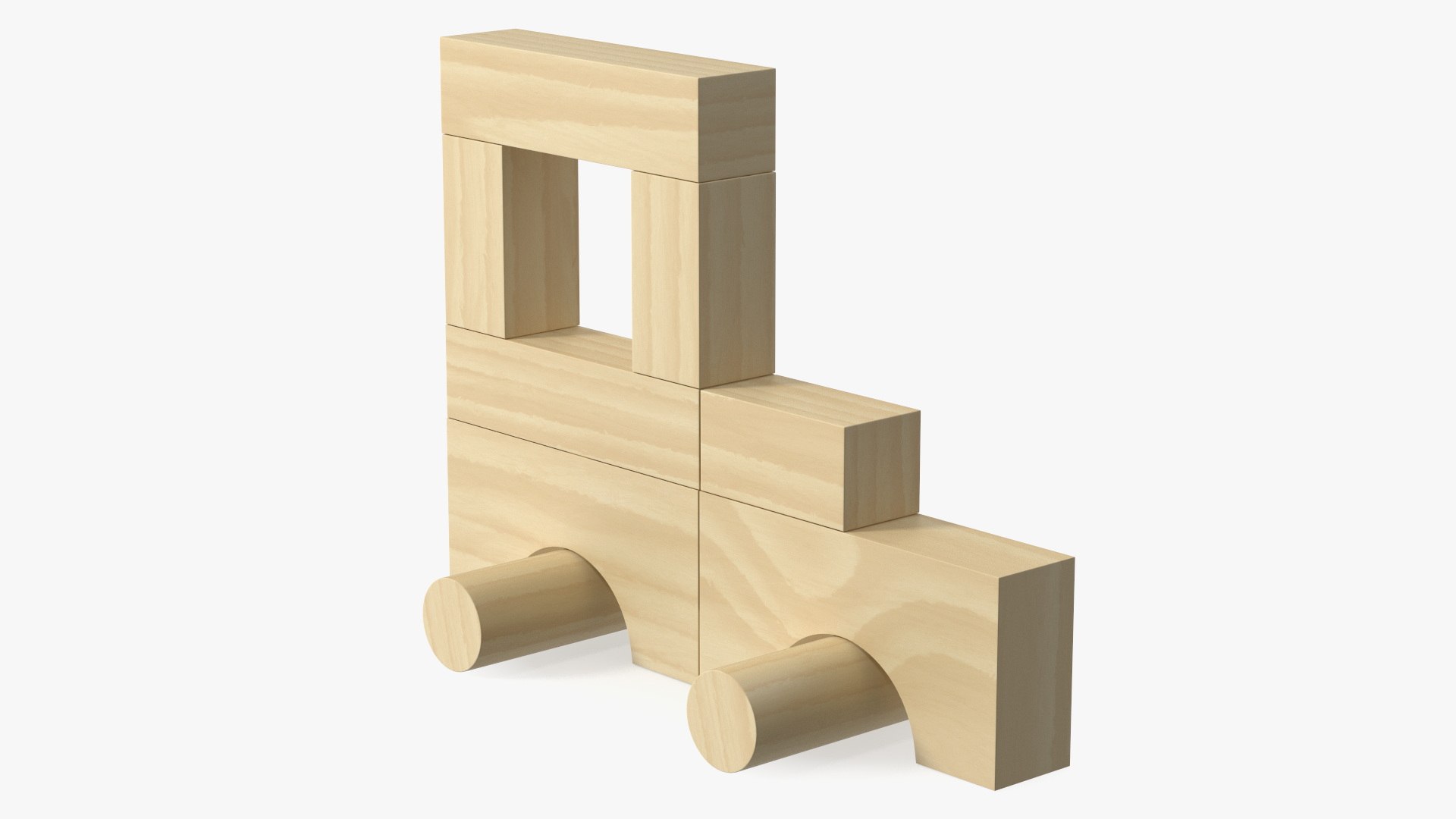 3D Wooden Constructor Car - TurboSquid 2243480