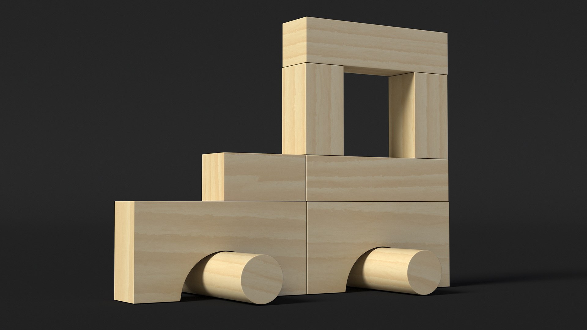 3D Wooden Constructor Car - TurboSquid 2243480