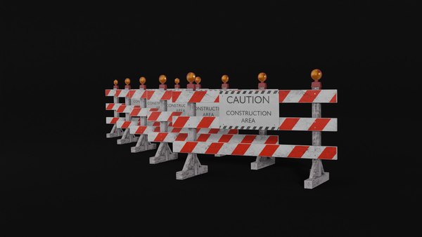 3D Construction Barrier model - TurboSquid 1864849