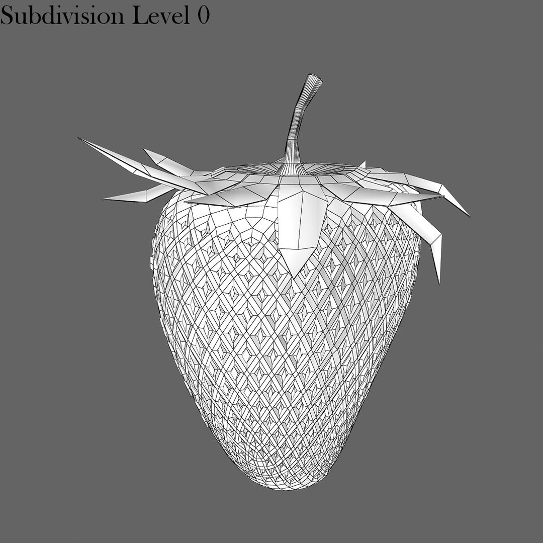 3d strawberry berry
