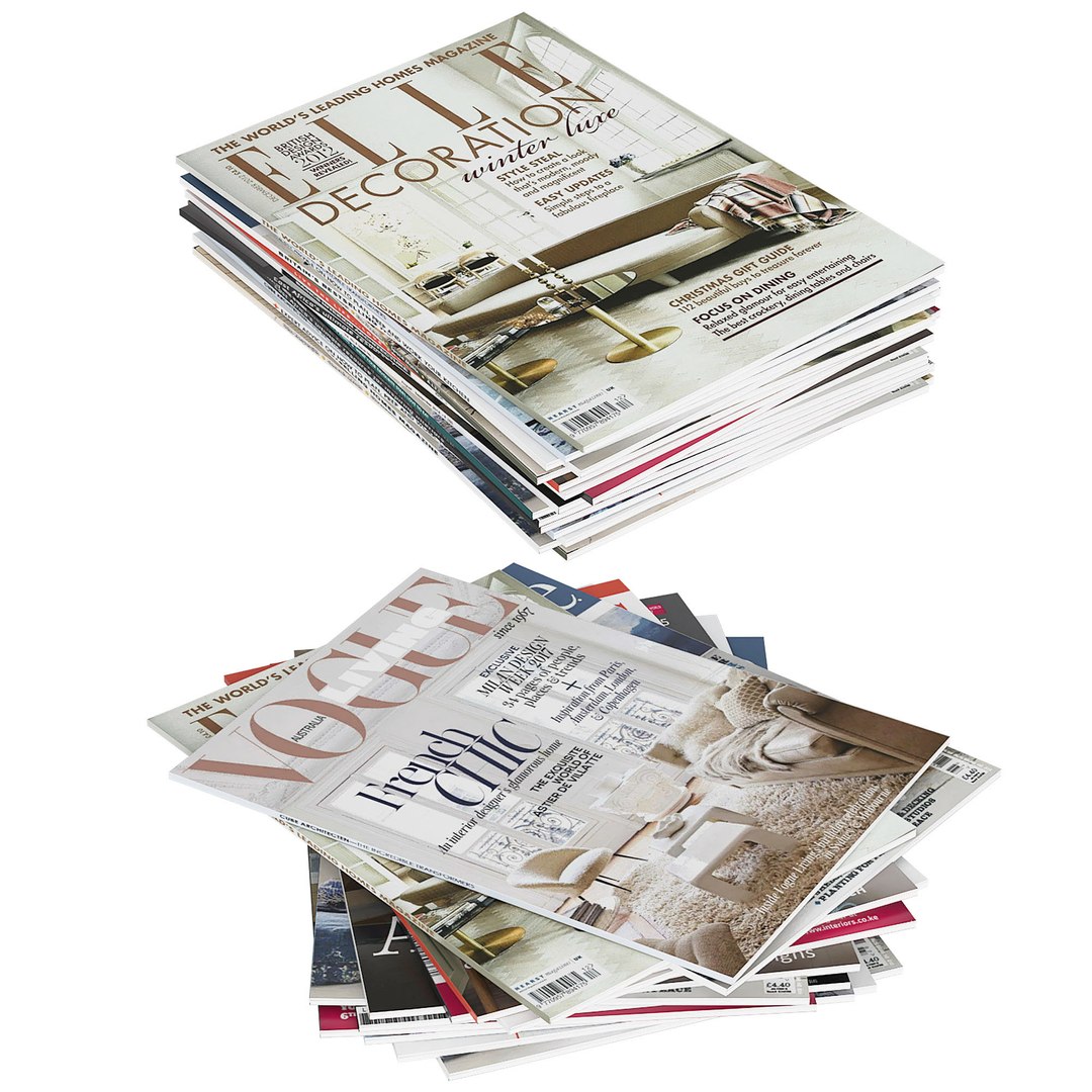 Stacks Magazines 3D Model - TurboSquid 1525111