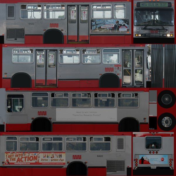 3d model bus