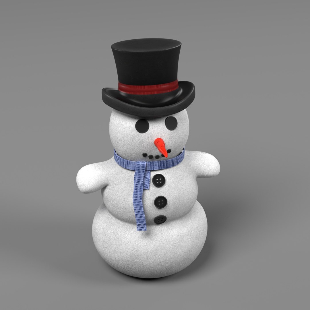 3d snowman snow man