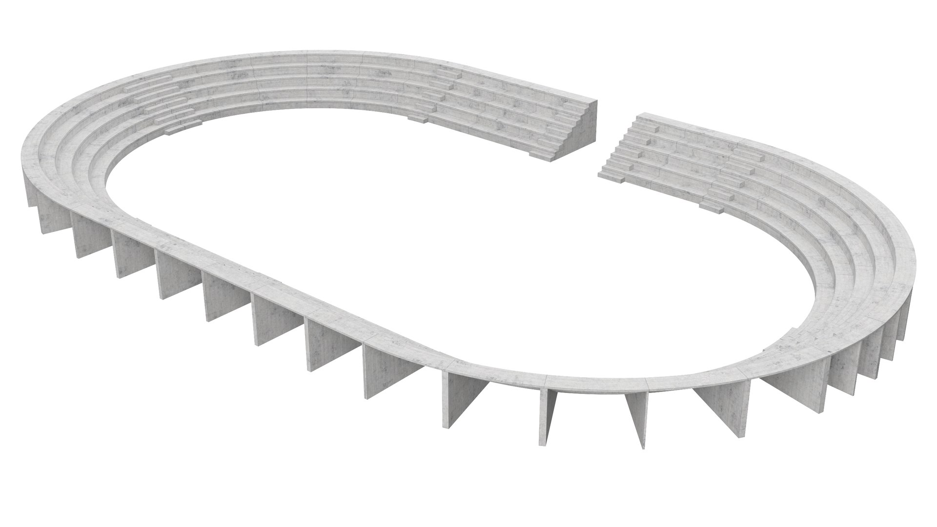 Concrete Arena 3D Model - TurboSquid 2081456