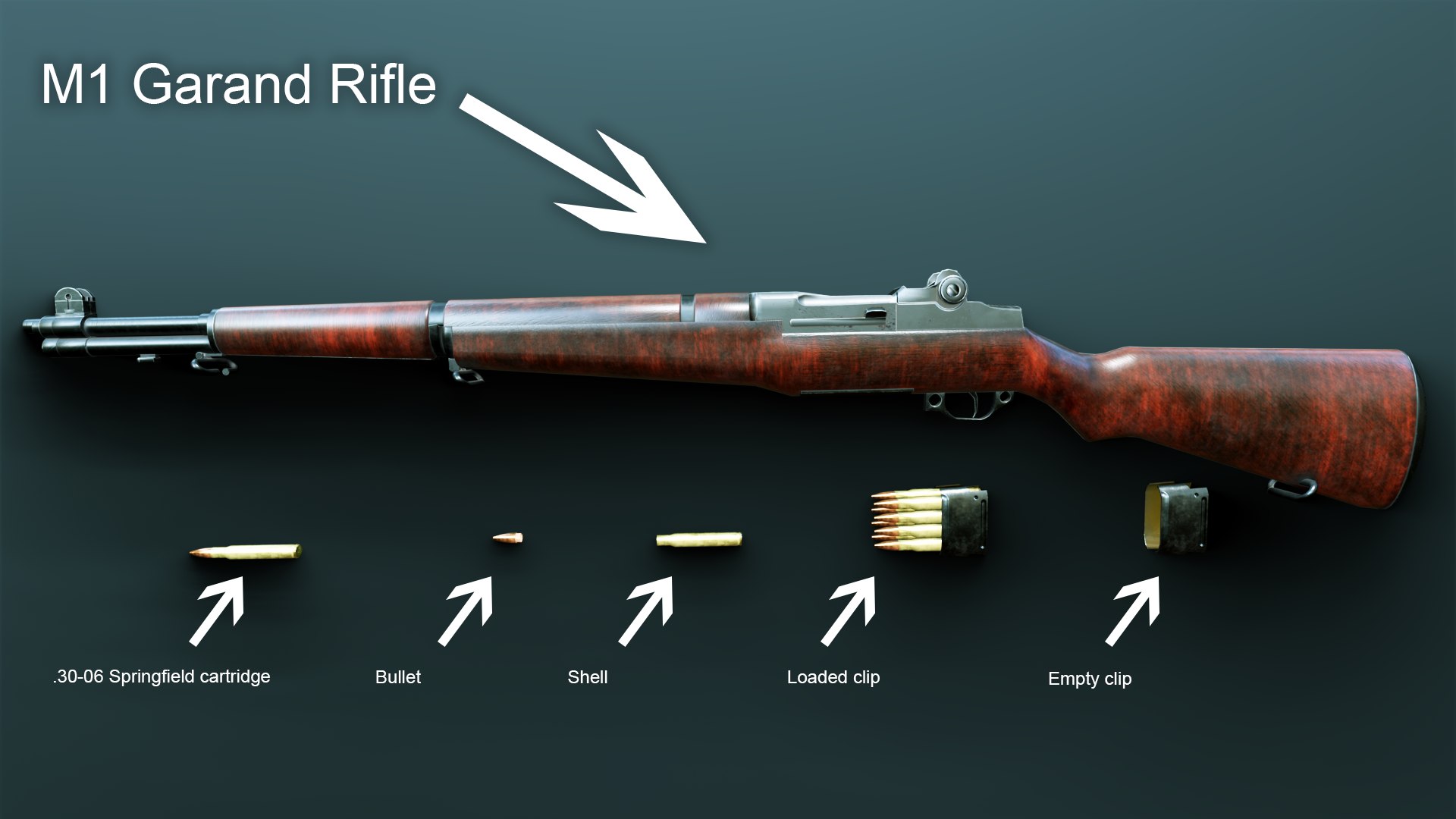 3D M1 Garand Rifle Model - TurboSquid 1726073