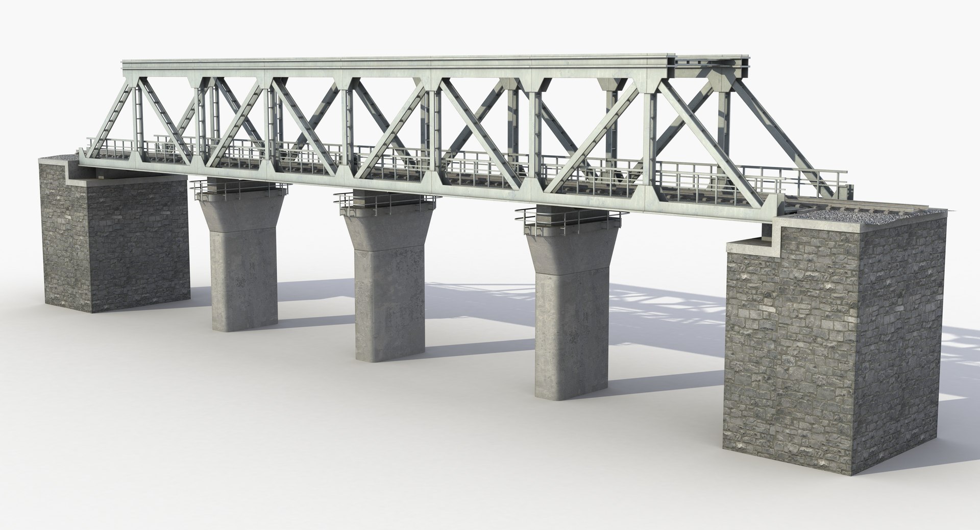 Modular Railway Bridge 20 3D Model 3D Model - TurboSquid 1989179
