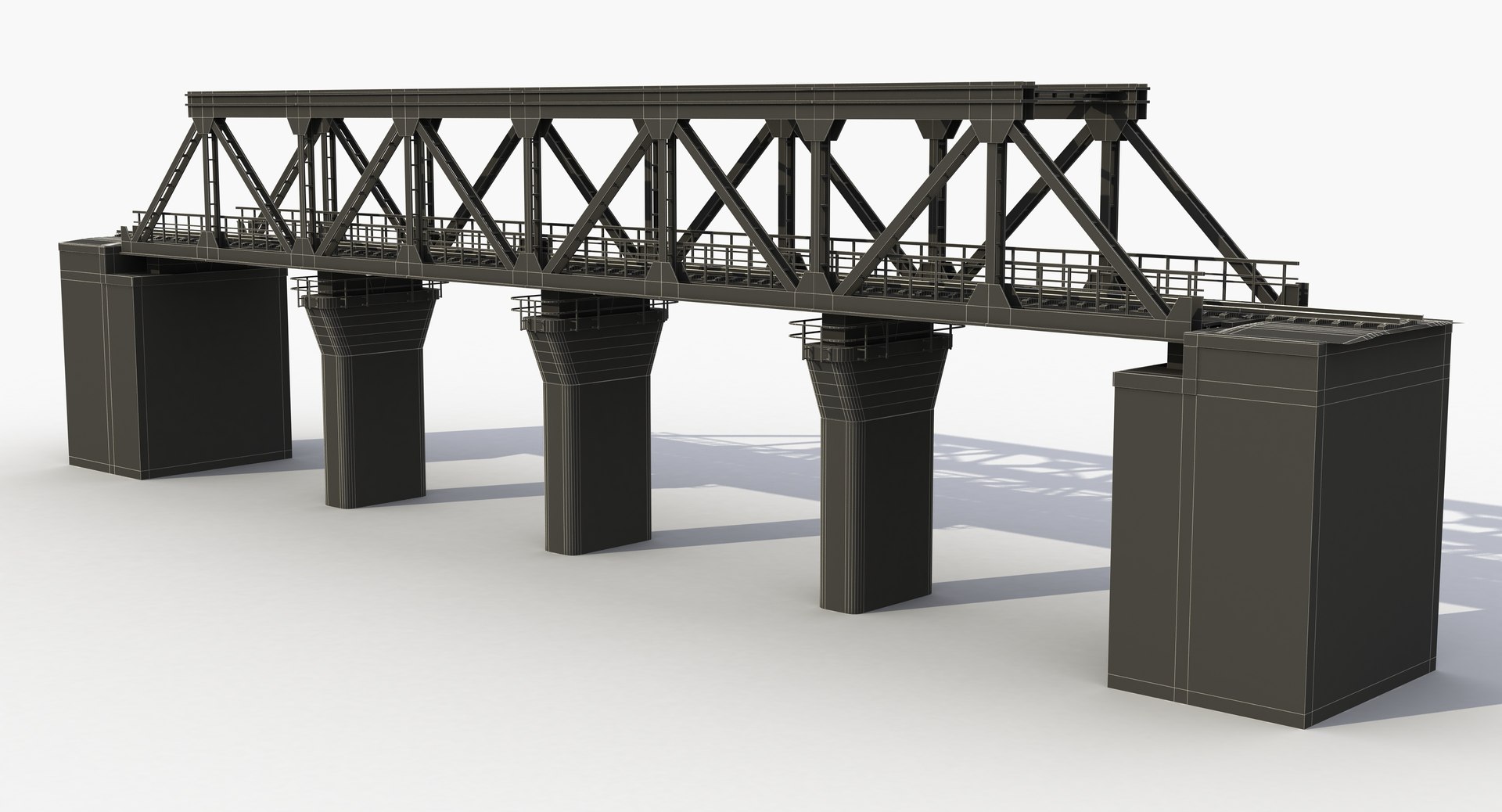Modular Railway Bridge 20 3D Model 3D Model - TurboSquid 1989179