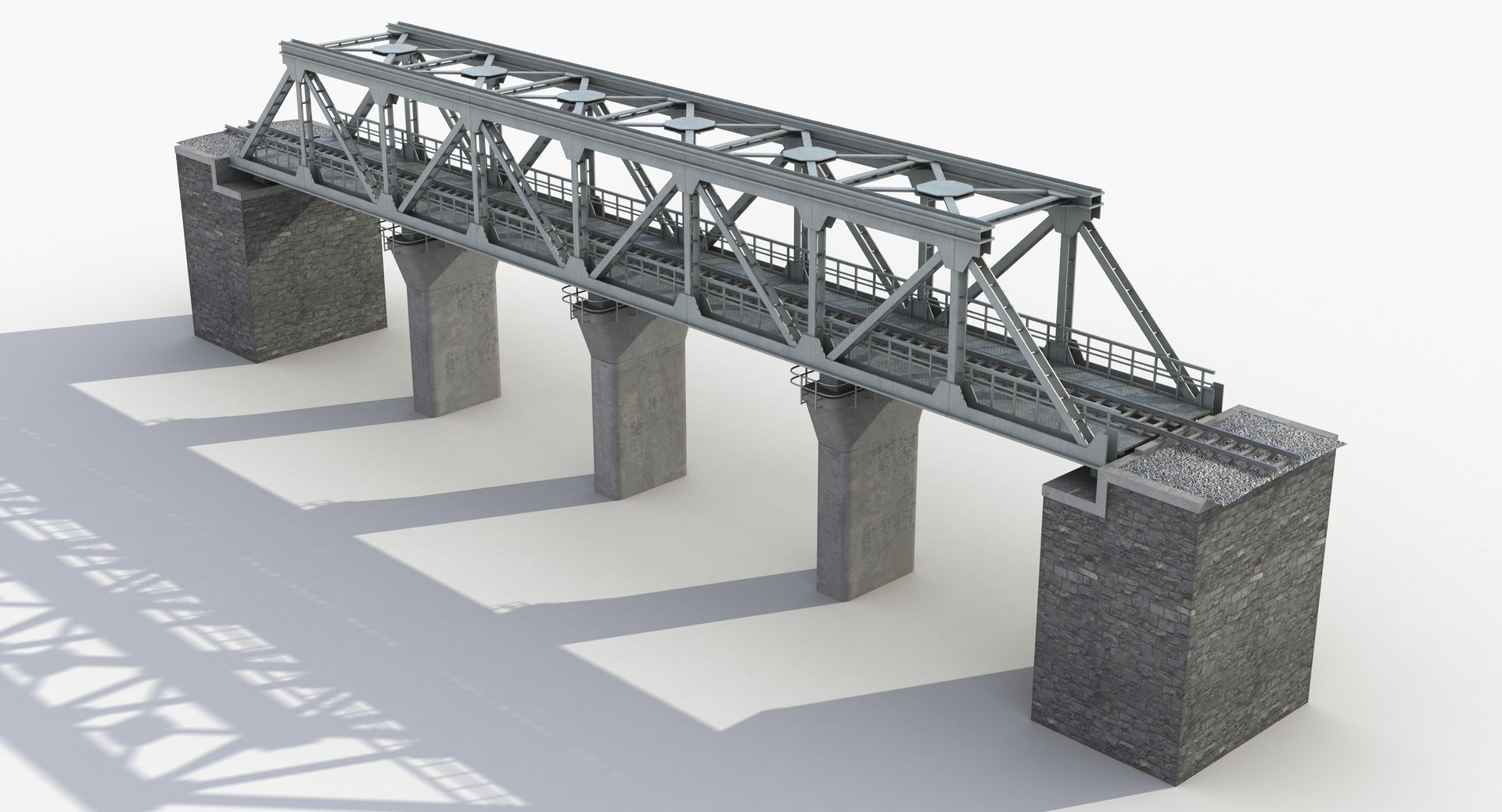 Modular Railway Bridge 20 3D Model 3D Model - TurboSquid 1989179
