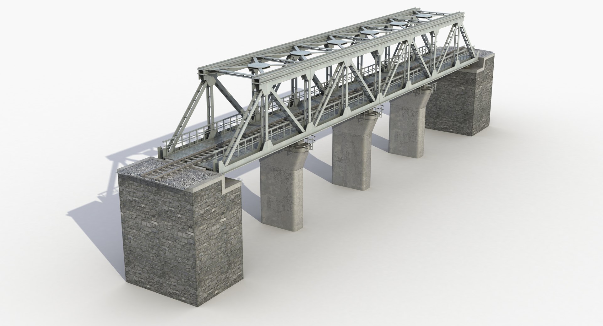 Modular Railway Bridge 20 3D Model 3D model - TurboSquid 1989179