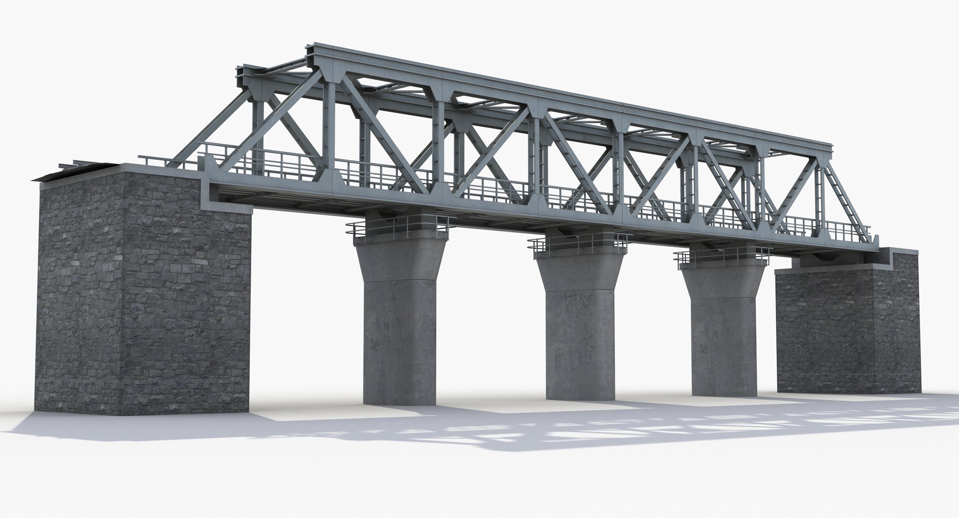 Modular Railway Bridge 20 3D Model 3D Model - TurboSquid 1989179