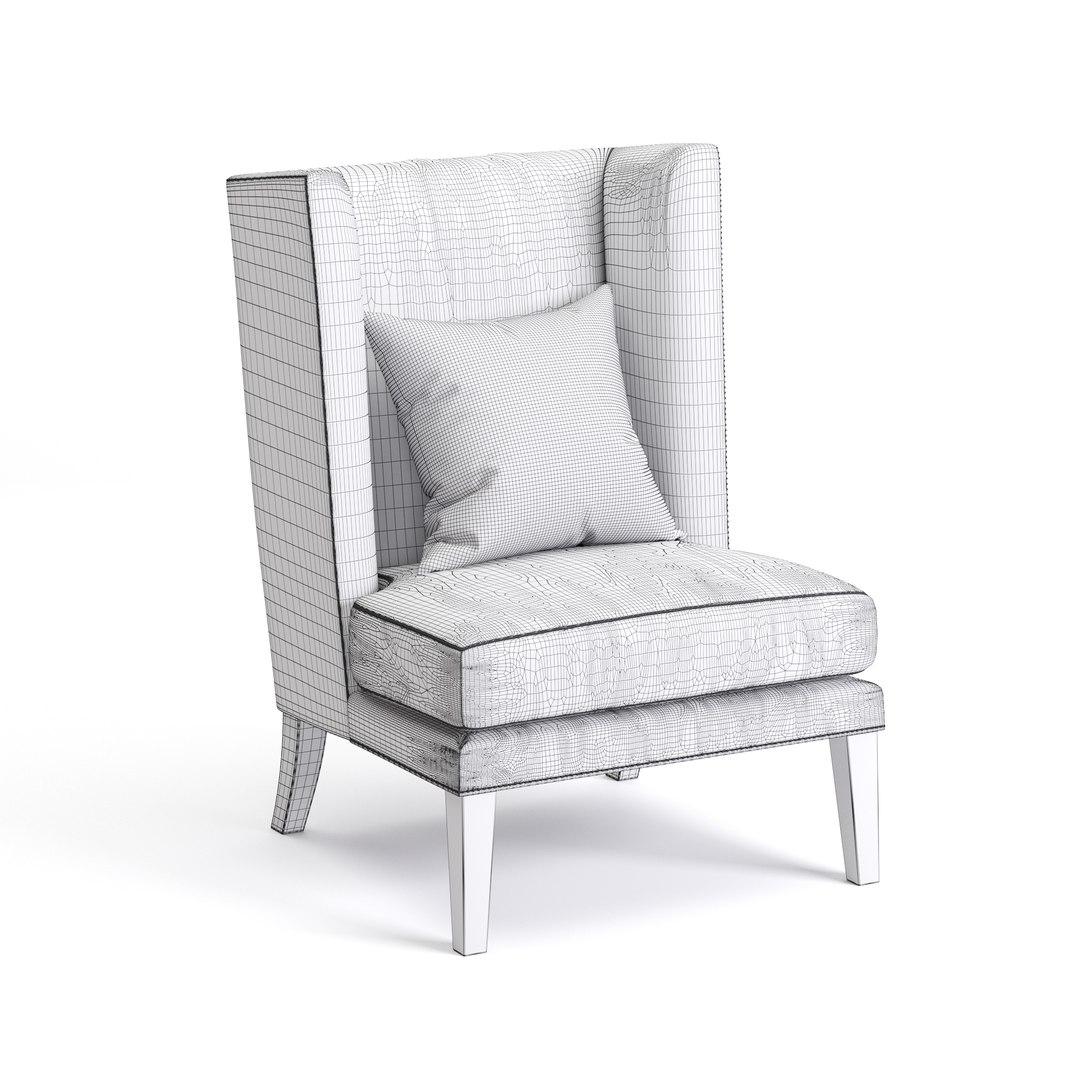 3D wing chair icon designe model - TurboSquid 1511430