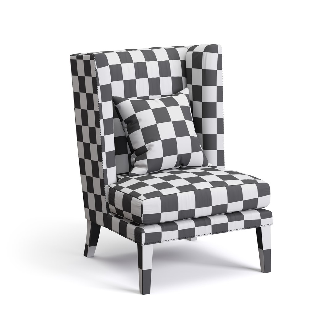 3D wing chair icon designe model - TurboSquid 1511430