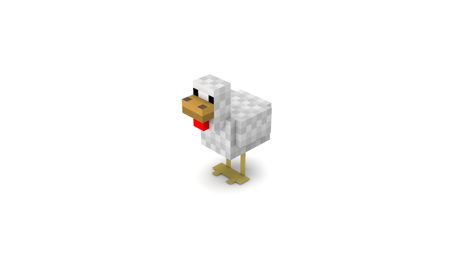 3D Chicken Minecraft - TurboSquid 2347267