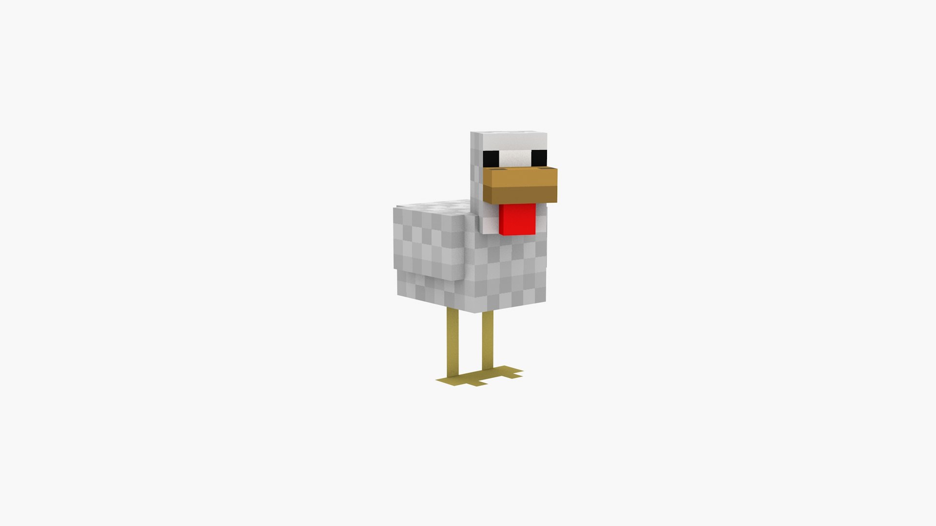 3D Chicken Minecraft - TurboSquid 2347267