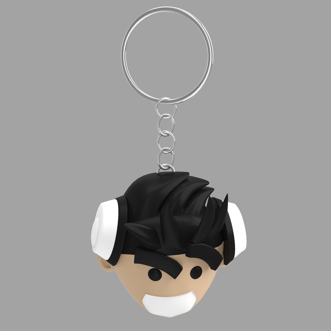 Cartoon Head Keychain Model - TurboSquid 2390424