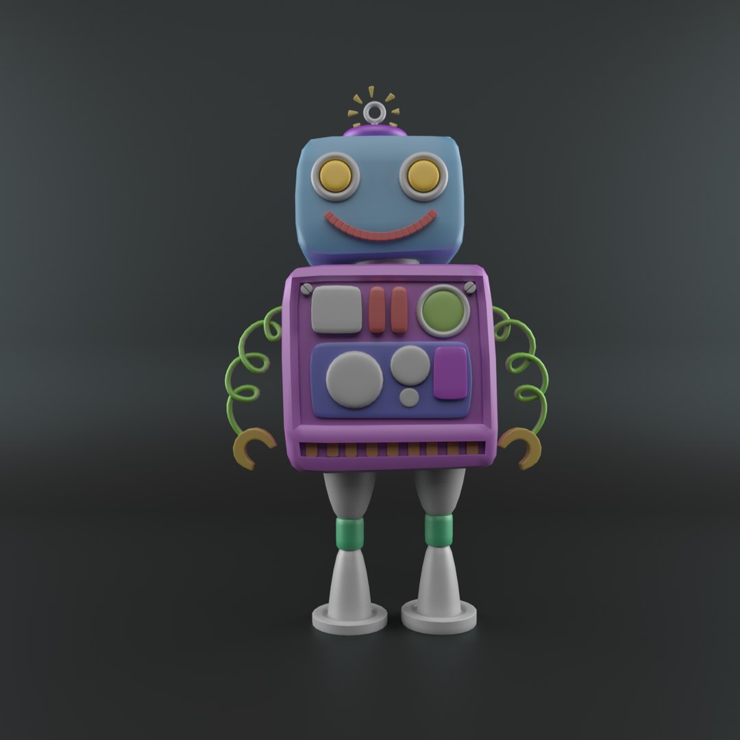 Cartoon Robot 3D Model - TurboSquid 1340153