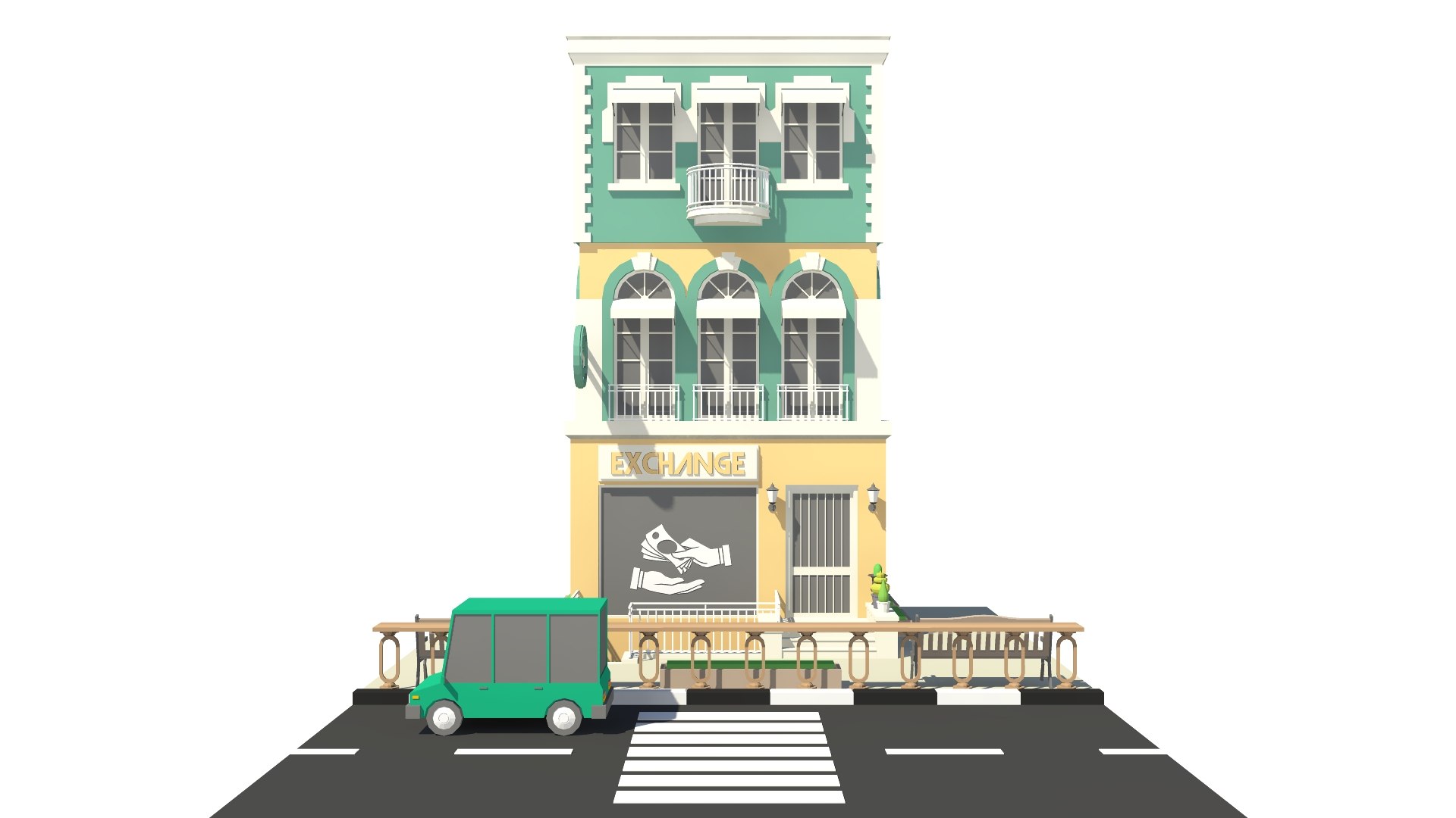 Currency exchange 02 3D model - TurboSquid 1637344