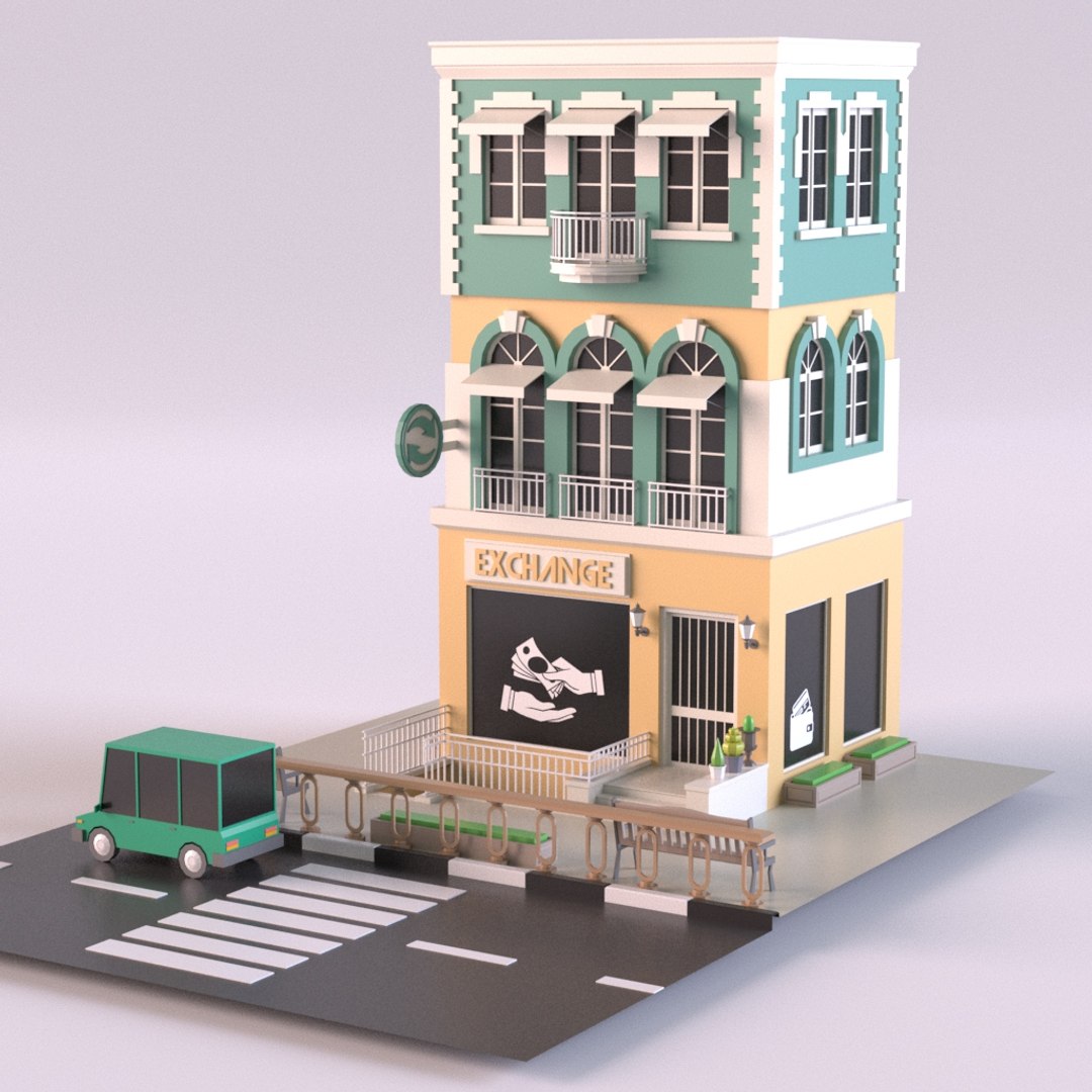 Currency exchange 02 3D model - TurboSquid 1637344