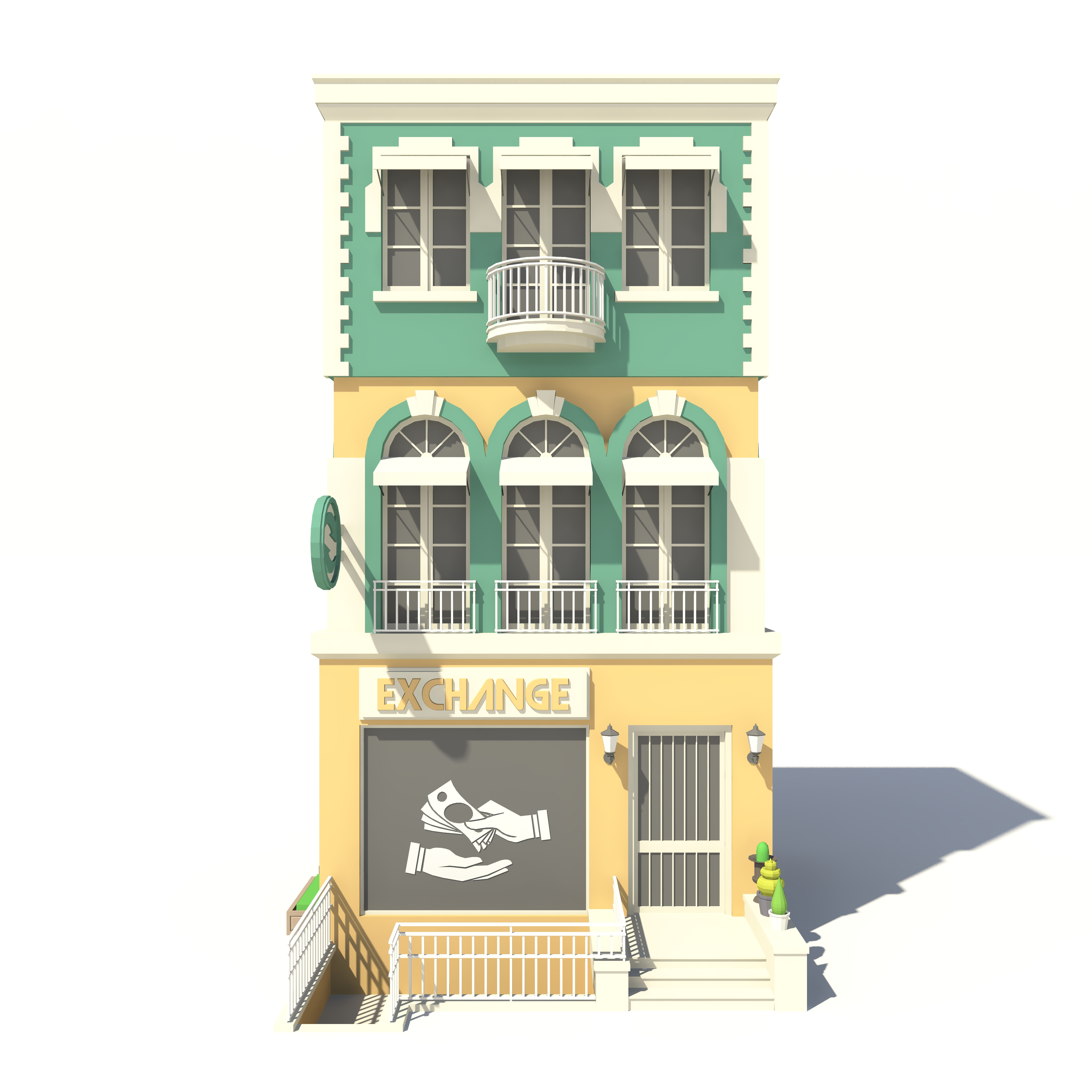 Currency exchange 02 3D model - TurboSquid 1637344