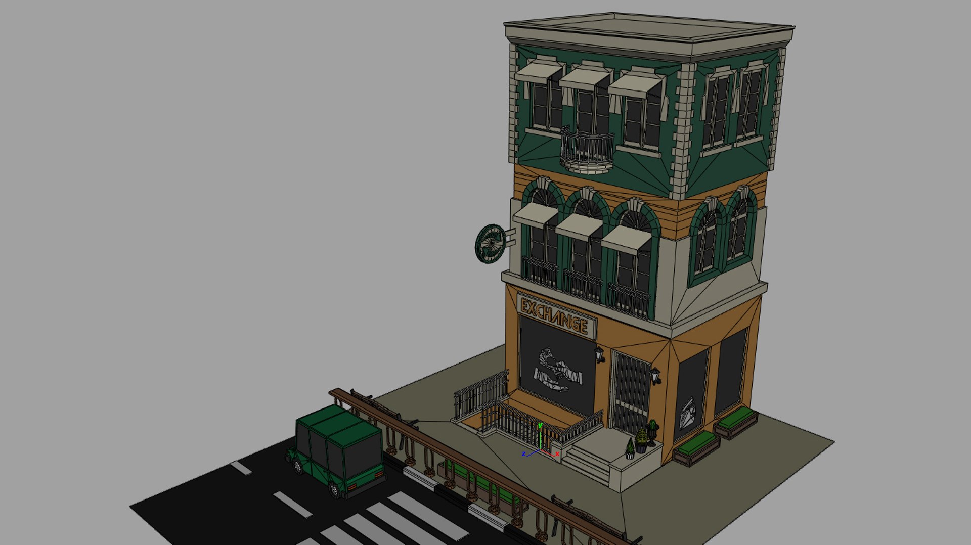 Currency exchange 02 3D model - TurboSquid 1637344